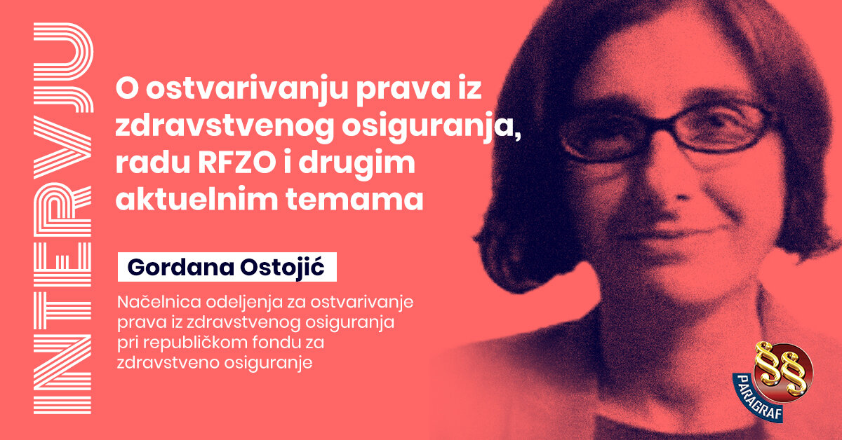 O ostvarivanju prava iz zdravstvenog osiguranja, radu RFZO i drugim aktuelnim temama | Gordana ...