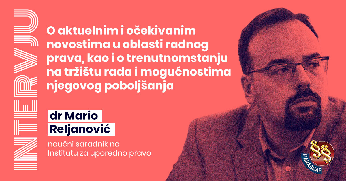 O aktuelnim i očekivanim novostima u oblasti radnog prava, kao i o ...