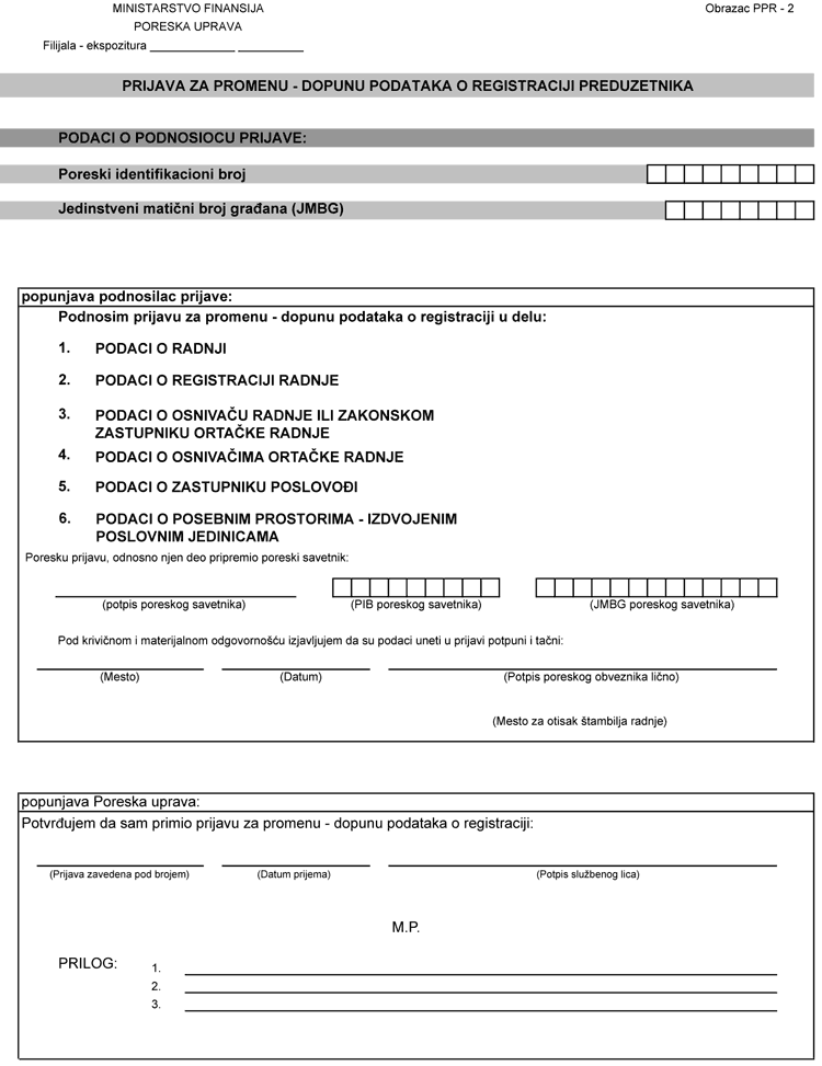 Pravilnik o poreskom identifikacionom broju